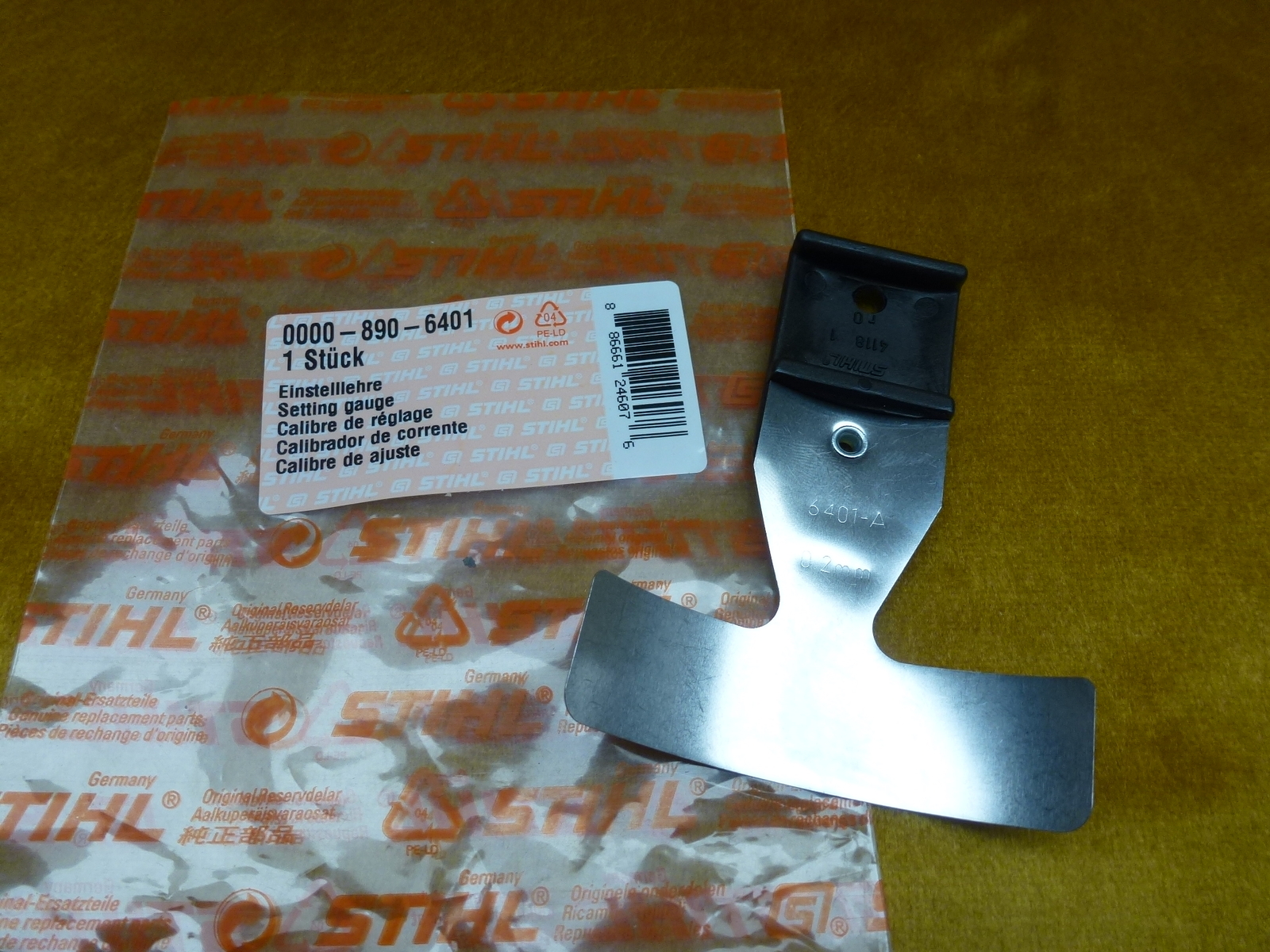 NEU Original Stihl MS 028 034 036 036QS 038 Einstelllehre Zündung 0,2mm ...