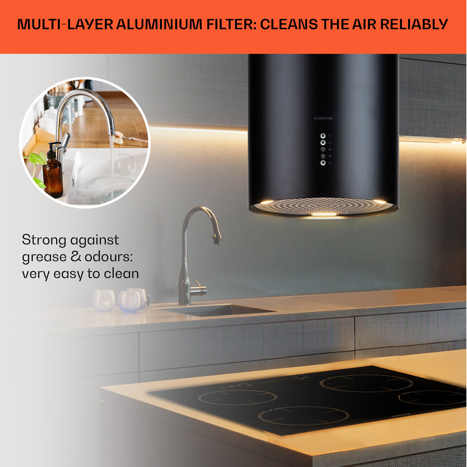 Cooker Hood Island Cooker Extractor Hood 38 cm Kitchen Ceiling Hood ...