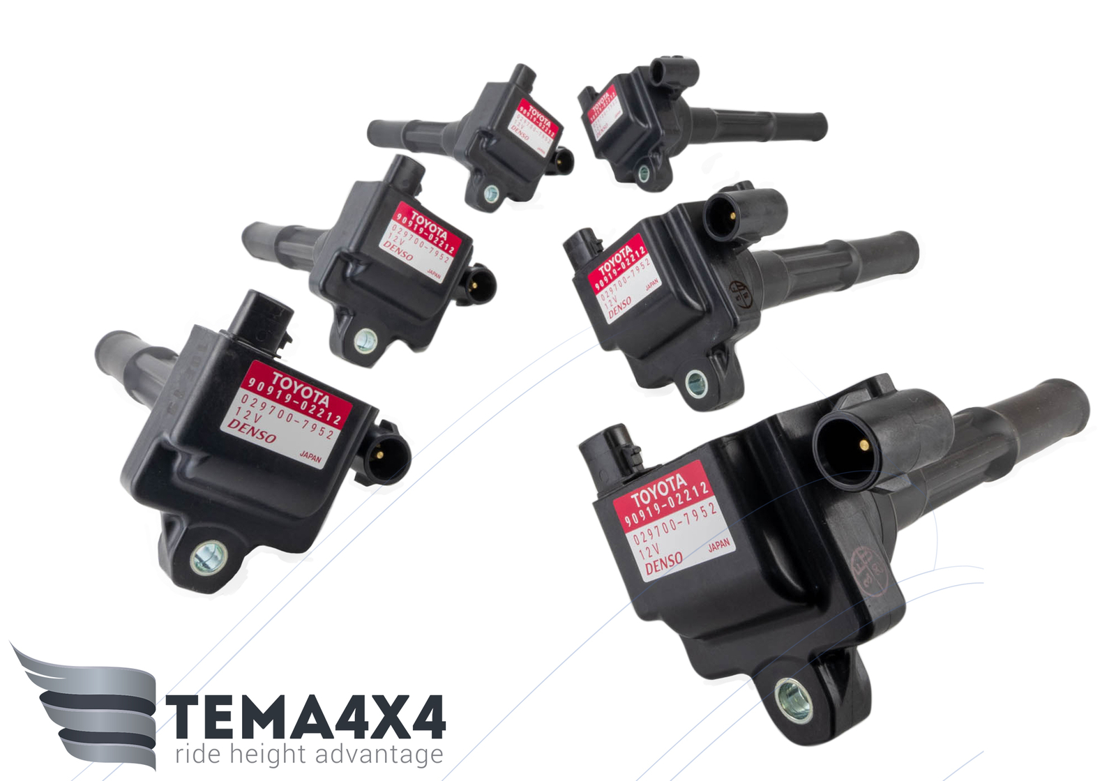 Genuine OEM IGNITION COIL set of 6 for Toyota 3.4L 5VZ 90919-02212 ...