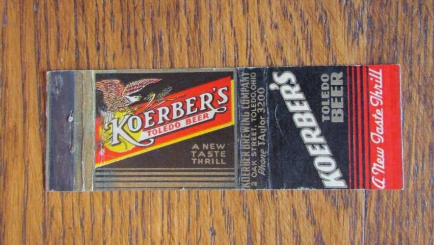 KOERBER'S BEER MATCHBOOK COVER: TOLEDO, OHIO EMPTY MATCHCOVER -C1 | eBay