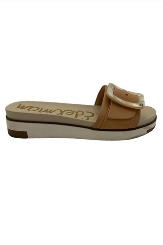 Sam Edelman Leather Buckle Slide Sandal Ariane Natural | eBay