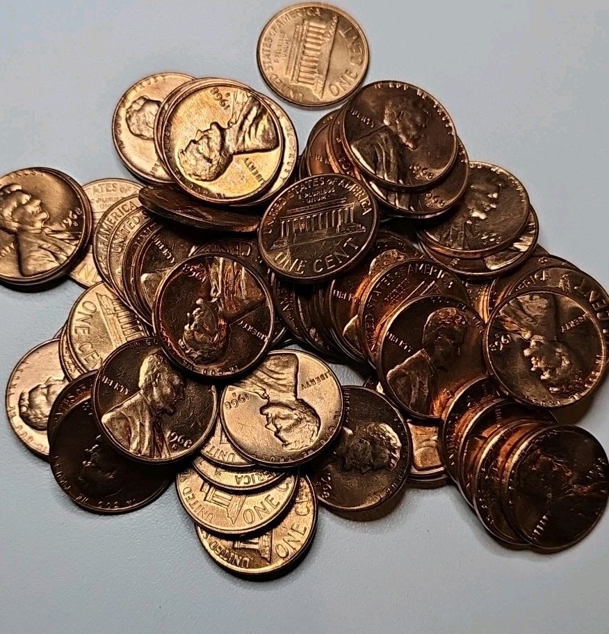 1968-S Lincoln Memorial Cent 50-Coin Roll BRILLIANT UNCIRCULATED From ...