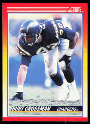 1990 SCORE NFL FOOTBALL Trading Card #285 - BURT GROSSMAN, San Diego ...