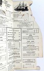 1960's Huge Vintage Die-Cut Menu THE CAPTAIN'S TABLE Restaurant Seattle ...