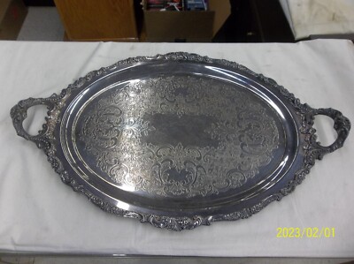 Wallace Baroque Pattern Silver Plated Platter 23"- very nice | eBay