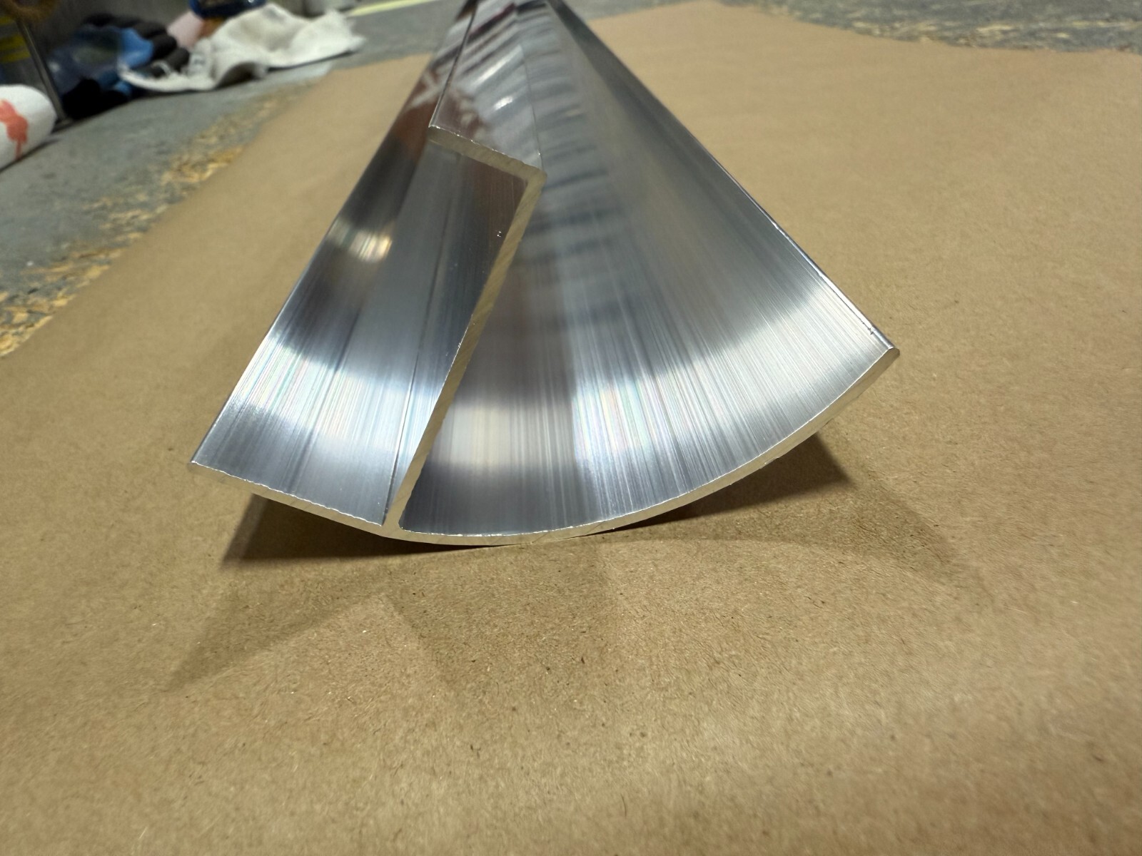 92" Aluminum Lower Sidewall Radius Bottom Trim Molding RV 2" x 2 13/16 ...