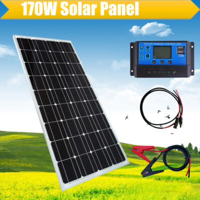 100W 120W 170W 175W 200W 12V Solar Panel Kit Mono System Battery ...