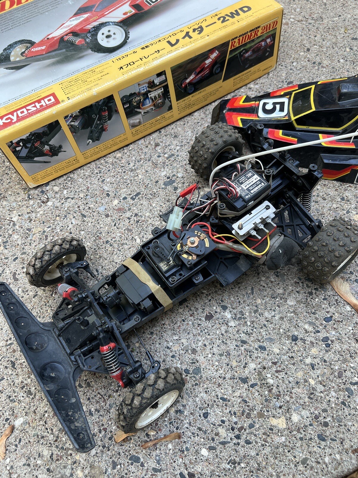 Vintage Kyosho 1/10 RC Off-Road Racer Raider 2WD Electric Powered ...