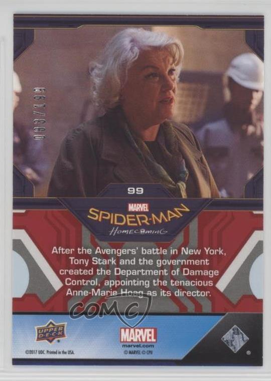 2017 Marvel Spider-Man Homecoming Red Foil 83/199 Anne Marie Hoag Tyne ...
