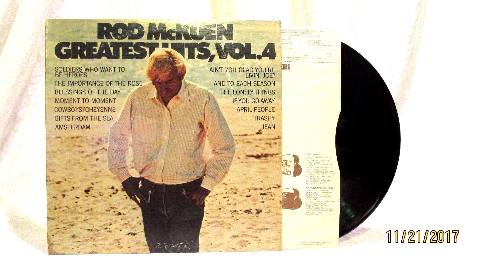 1973 Rod McKuen Greatest Hits Vol 4 LP 33 Vinyl Record Warner Bros ...