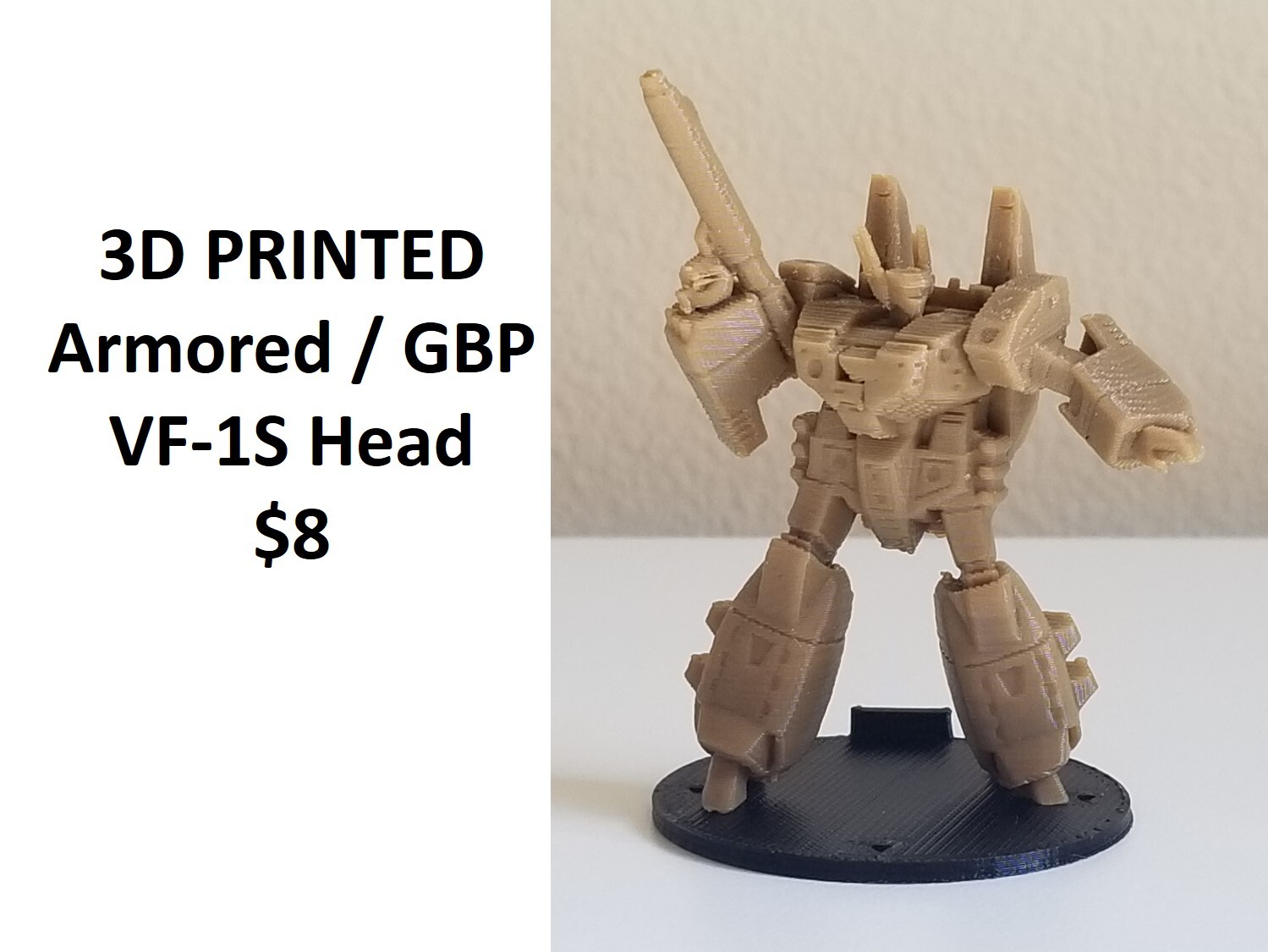 3D Printed Robotech RPG Tactics Armored Valkyrie GBP Veritech Macross ...