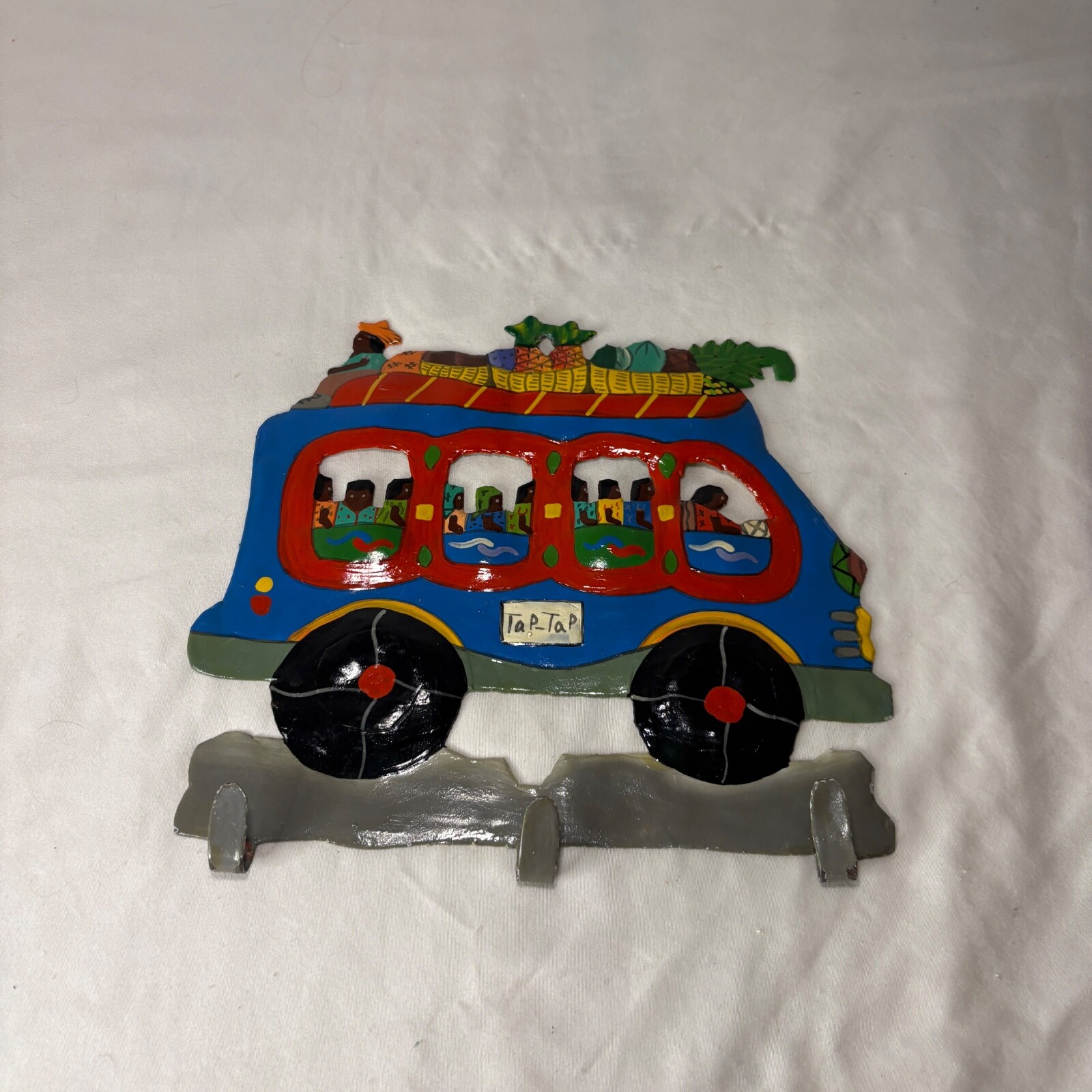 Vintage Handmade Tap Tap Bus Scrap Metal Wall Decor Haitian Folk Art ...