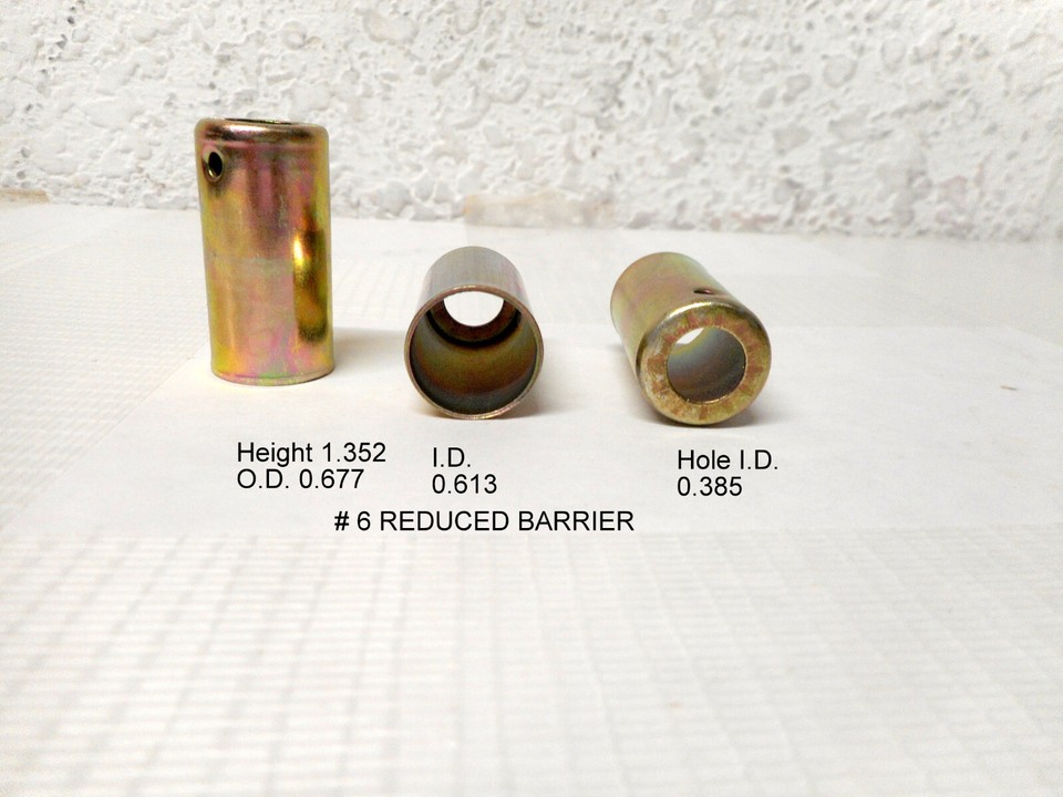 Beadlock A/C Fitting, #6 Crimp FERRULES For REDUCED Barrier Hose # 6 ...
