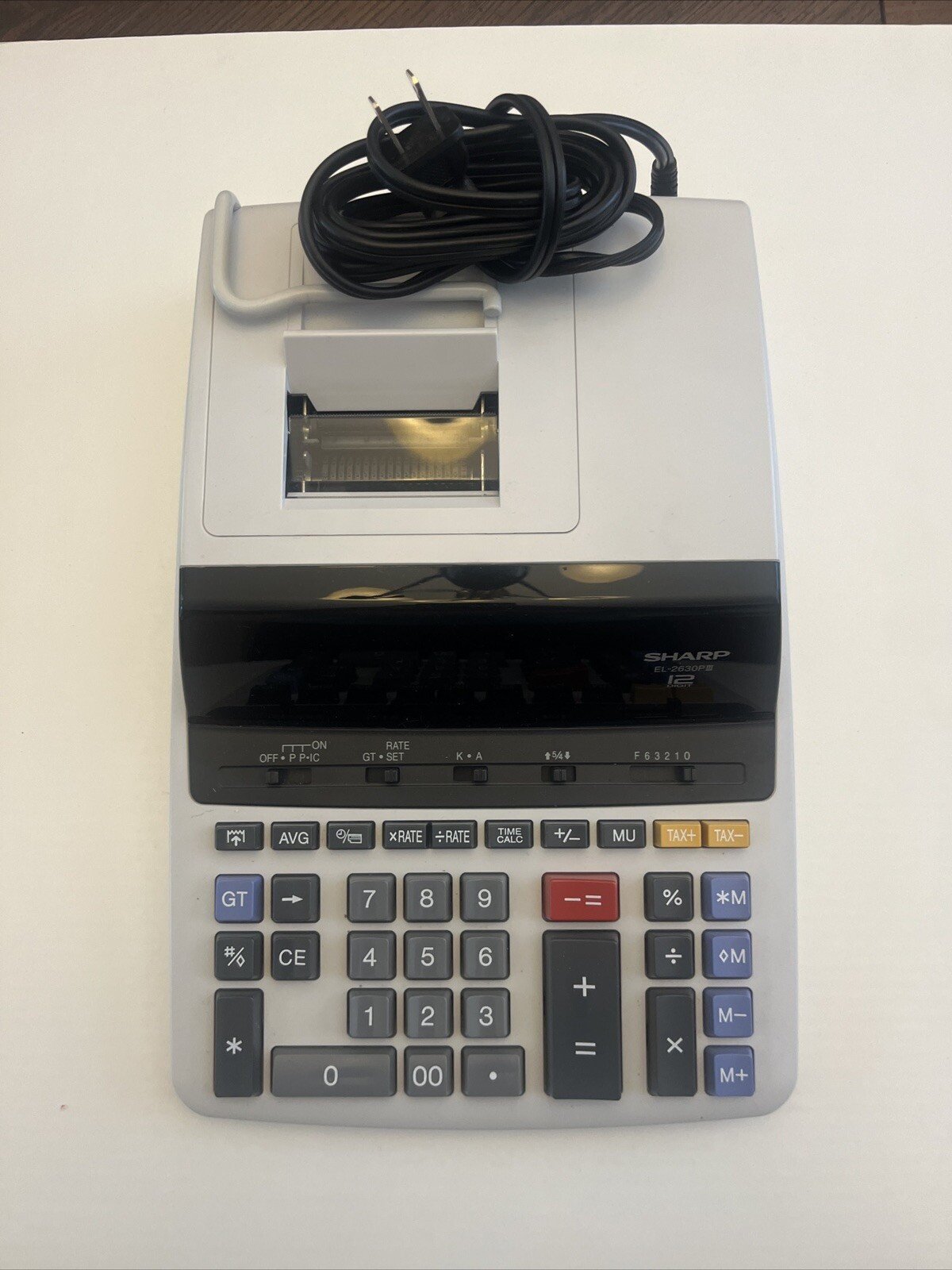 Sharp EL-2630P III 2 Color Printing 12 Digit Electronic Calculator | eBay