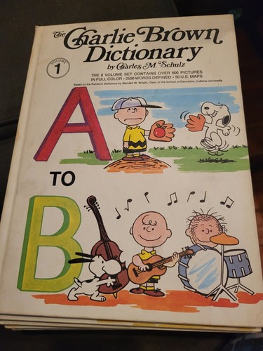 Vintage Charlie Brown Complete 8 Set 1st print 1973, Alphabet ...
