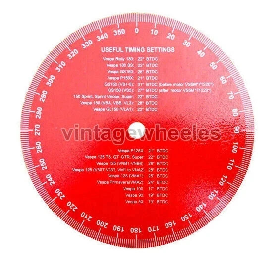 Vespa Engine Ignition Flywheel Aluminium Timing Disc Red Top Quality ...