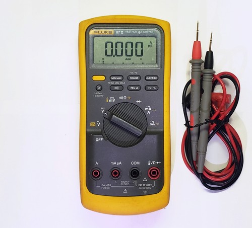 Fluke 87V True RMS Digital Multimeter with Test Leads | eBay
