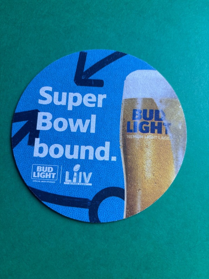 Beer Coaster-2019 Bud Light Super Bowl LIIV BUDWEISER ANHEUSER-BUSCH | eBay