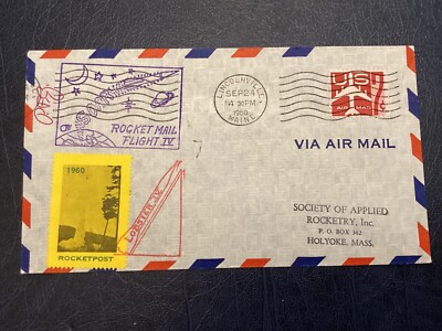 ICOLLECTZONE US 1960 Lincolnville Maine Rocket Mail Cover (A100) | eBay