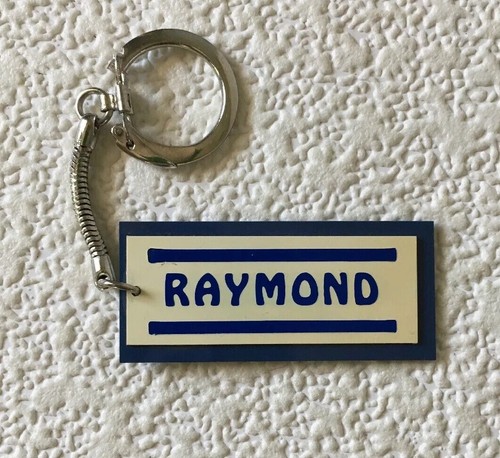 Vintage Keychain RAYMOND Key Ring Plastic Fob Name | eBay