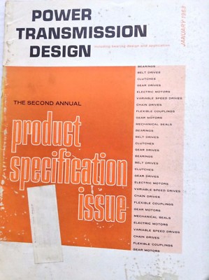 Power Transmission Design Magazine Product Specs January 1963 ...