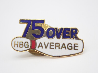 75 Over Average Bowling Pin Gold Tone Vintage Lapel Pin | eBay