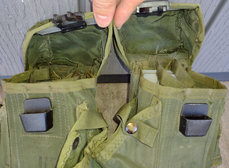 USGI ALICE WEB GEAR LBE w/ SUSPENDERS MAG POUCHES CANTEEN PISTOL BELT ...