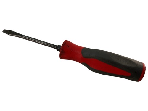 Snap-on Flat Head Screwdriver Red Hard Grip Black Shaft GSHD4 1/4" USA ...