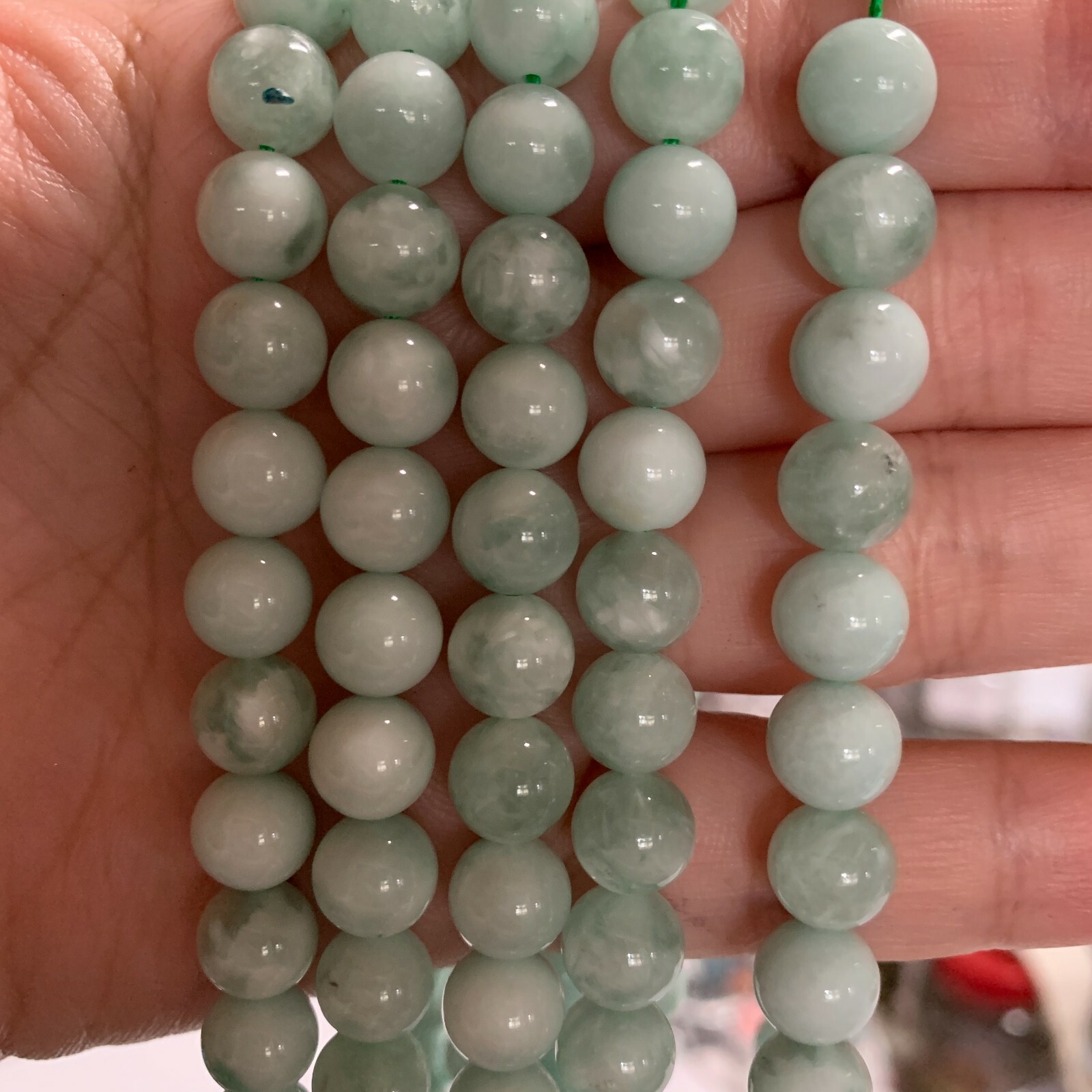 Authentic Green Angelite / Celestite Loose Gemstone Beads 10mm - 15.5in ...