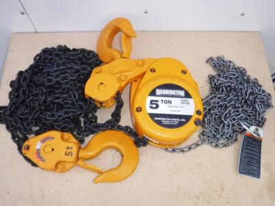 NEW CF050-15 Harrington Chain Fall Hoist 5 Ton 15' Lift FAST SHIP ...