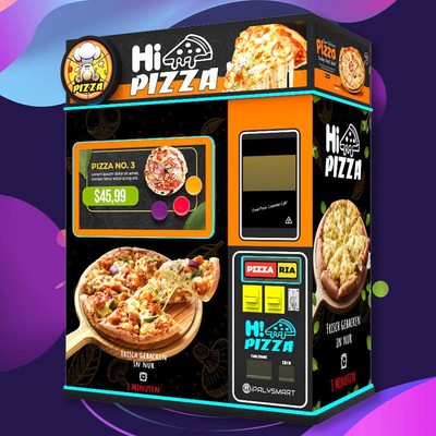 High Tech 55'‘ screen Automatic Pizza operated vending machine 7500w in ...