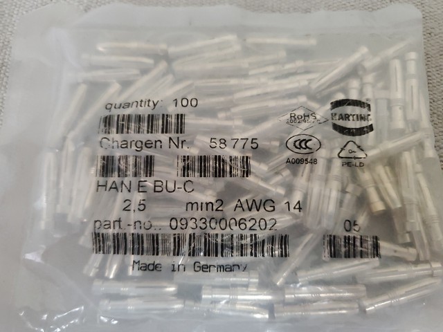 09330006202 HARTING Han E F Crimp Contact AG WG for sale online | eBay