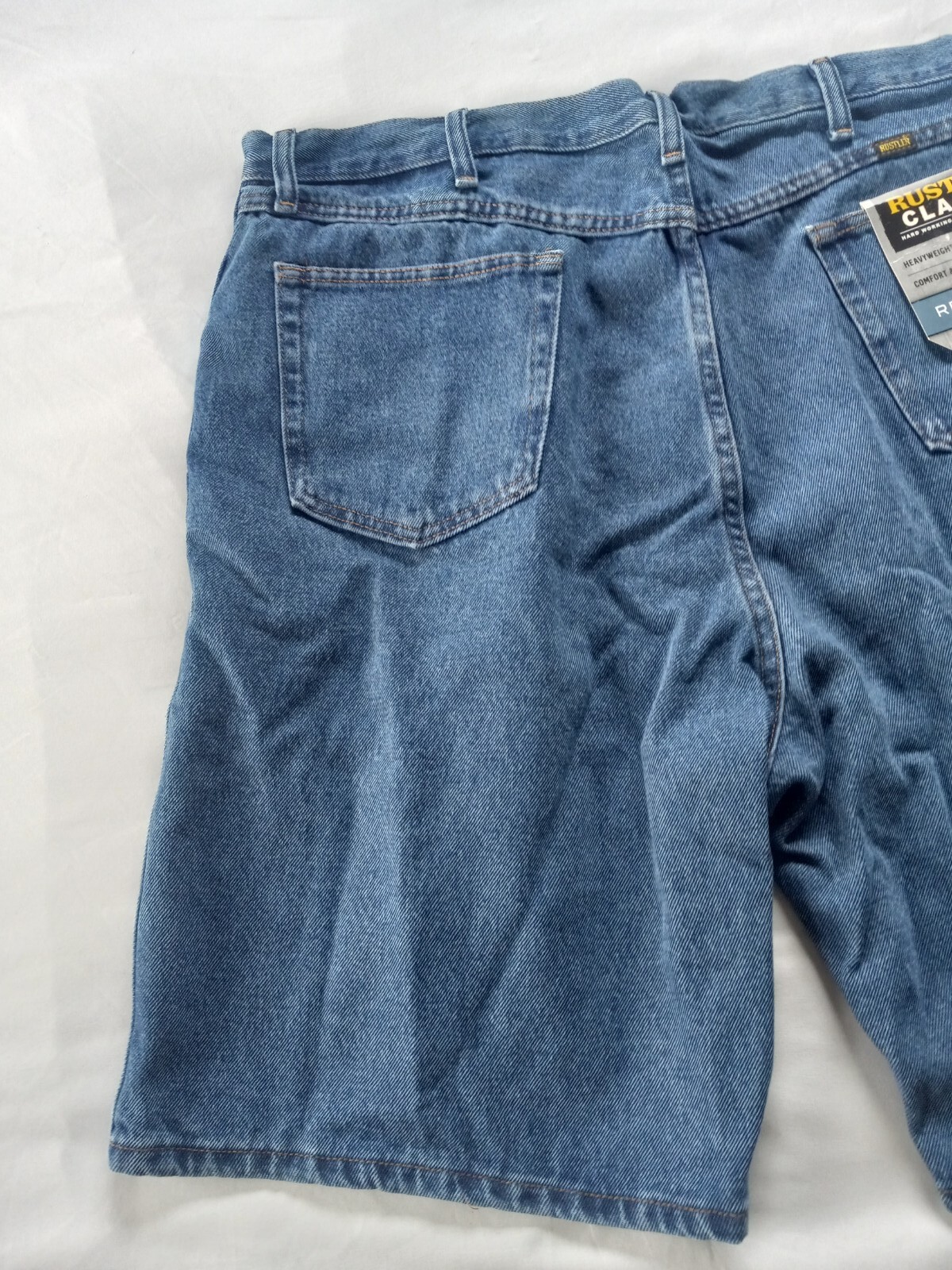 Wrangler Rustler Classic Relaxed Fit Denim Shorts 100% Cotton Mens SZ ...