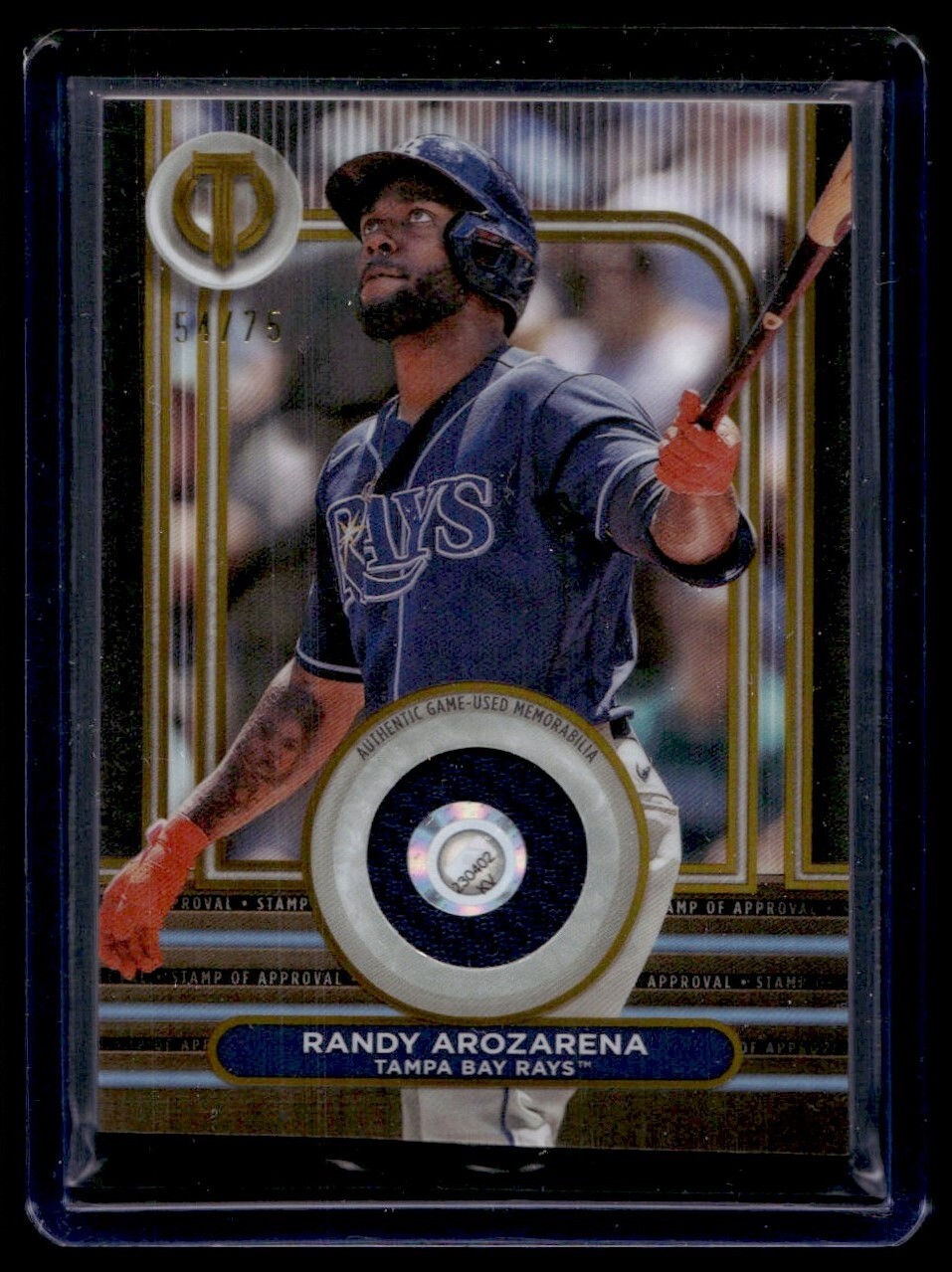 2024 Topps Tribute Stamp of Approval Relic Randy Arozarena 54/75 Tampa ...
