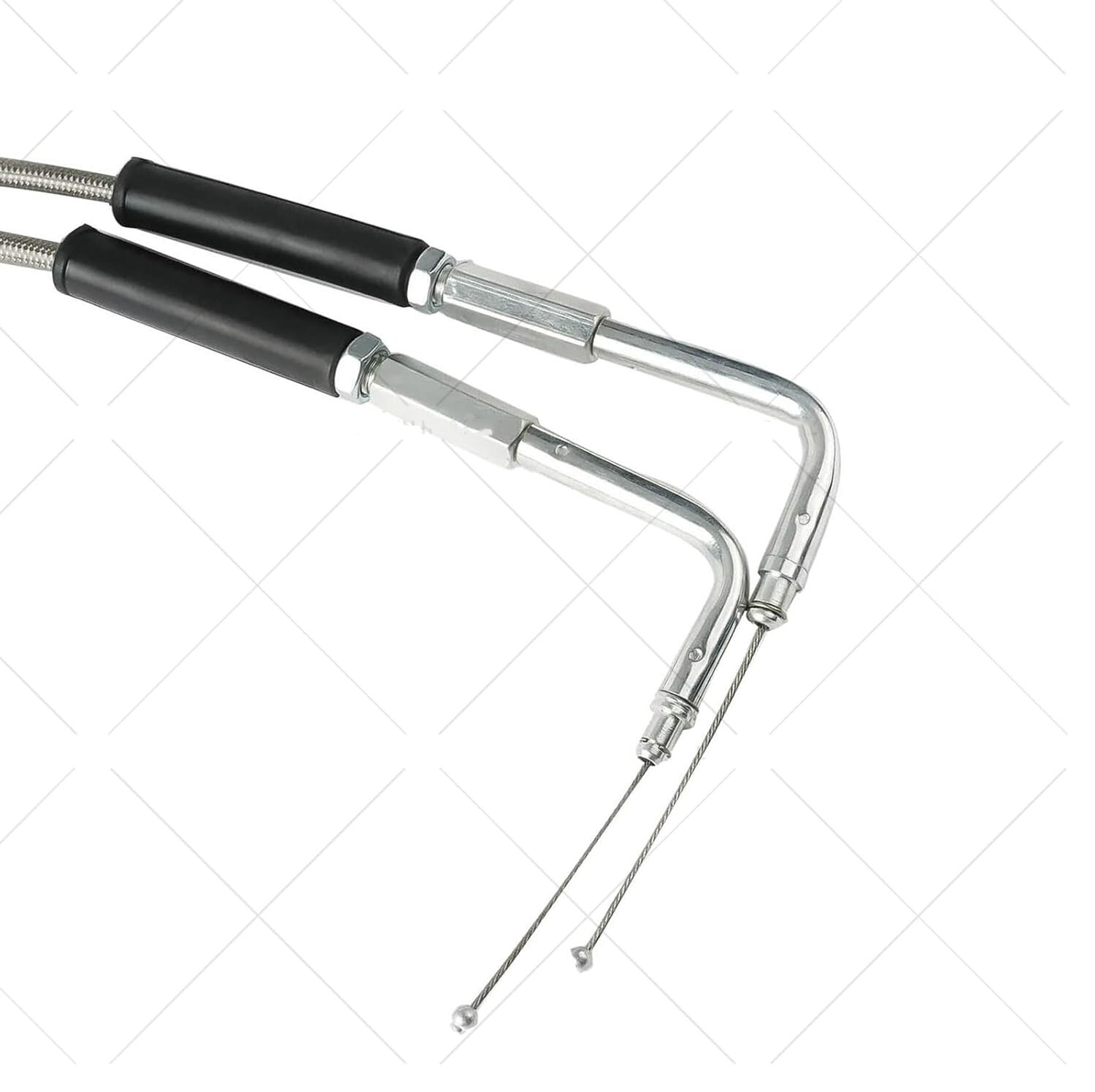 Stainless Steel Throttle and Idle Cable Set fits Harley Davidson 42 ...