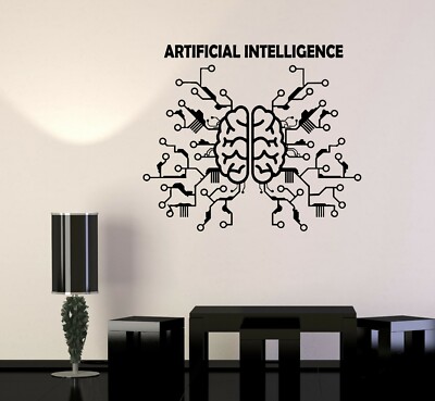 Wall Decal Artificial Intelligence Brain Neural Network Computers ...