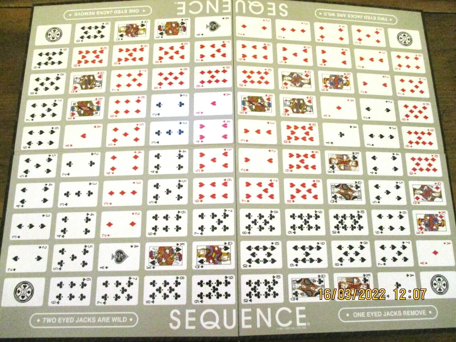 ~SEQUENCE BOARD GAME - STRATEGY GAME - 2 to 12 PLAYERS - AGE 7 ...