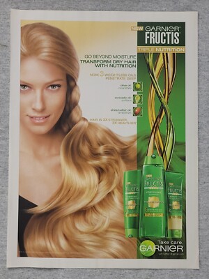 2009 Magazine Advertisement Page Garnier Fructis Shampoo Conditioner ...