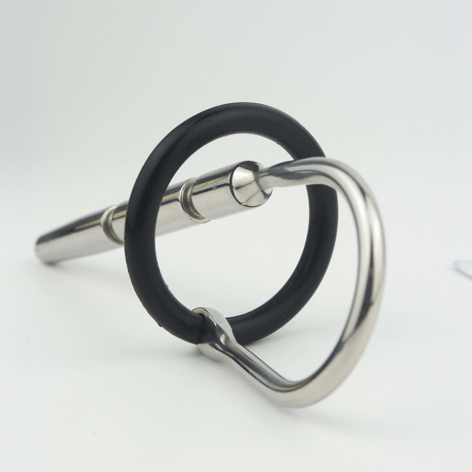 Stainless Steel Urethral Plug Rod with Ring Men Dilator Penis Extension ...