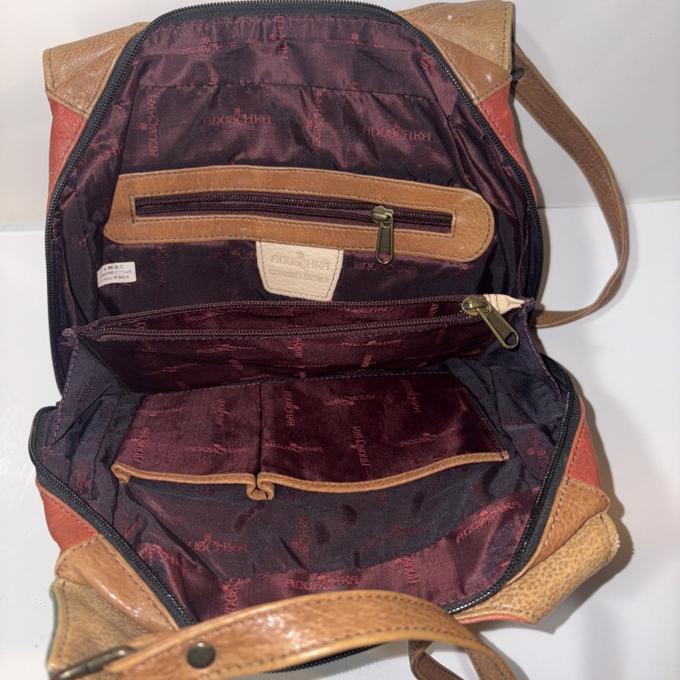 HandPainted Anuschka Floral & Butterfly Pocketbook/Shoulder Bag Boho | eBay
