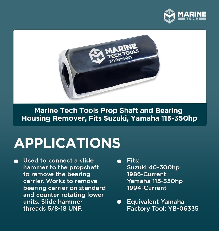 Marine Tech Tools Prop Shaft and Bearing Housing Remover, Yamaha ...