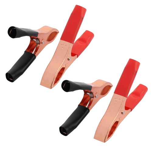 Copper Plated Insulated Car Battery Clips Alligator Clamps Red Black ...