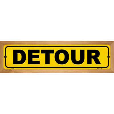 Detour Novelty Wood Mounted Metal Small Street Sign WB-K-918 | eBay