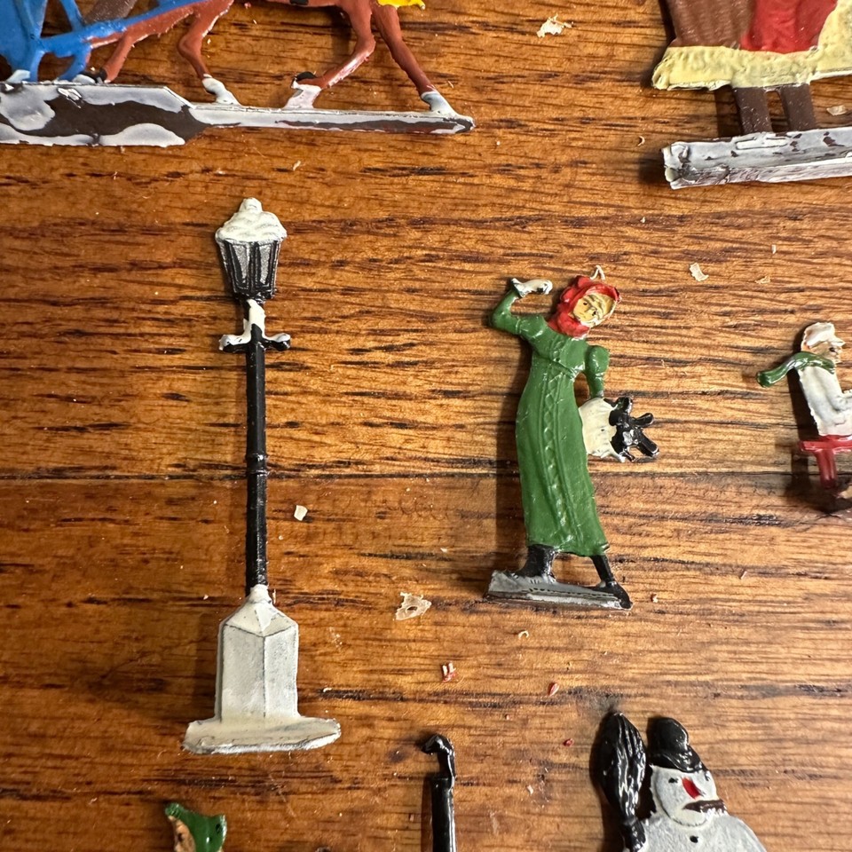 Vintage Hans Heinrichsen Germany Christmas Flat Lead Figures Winter ...