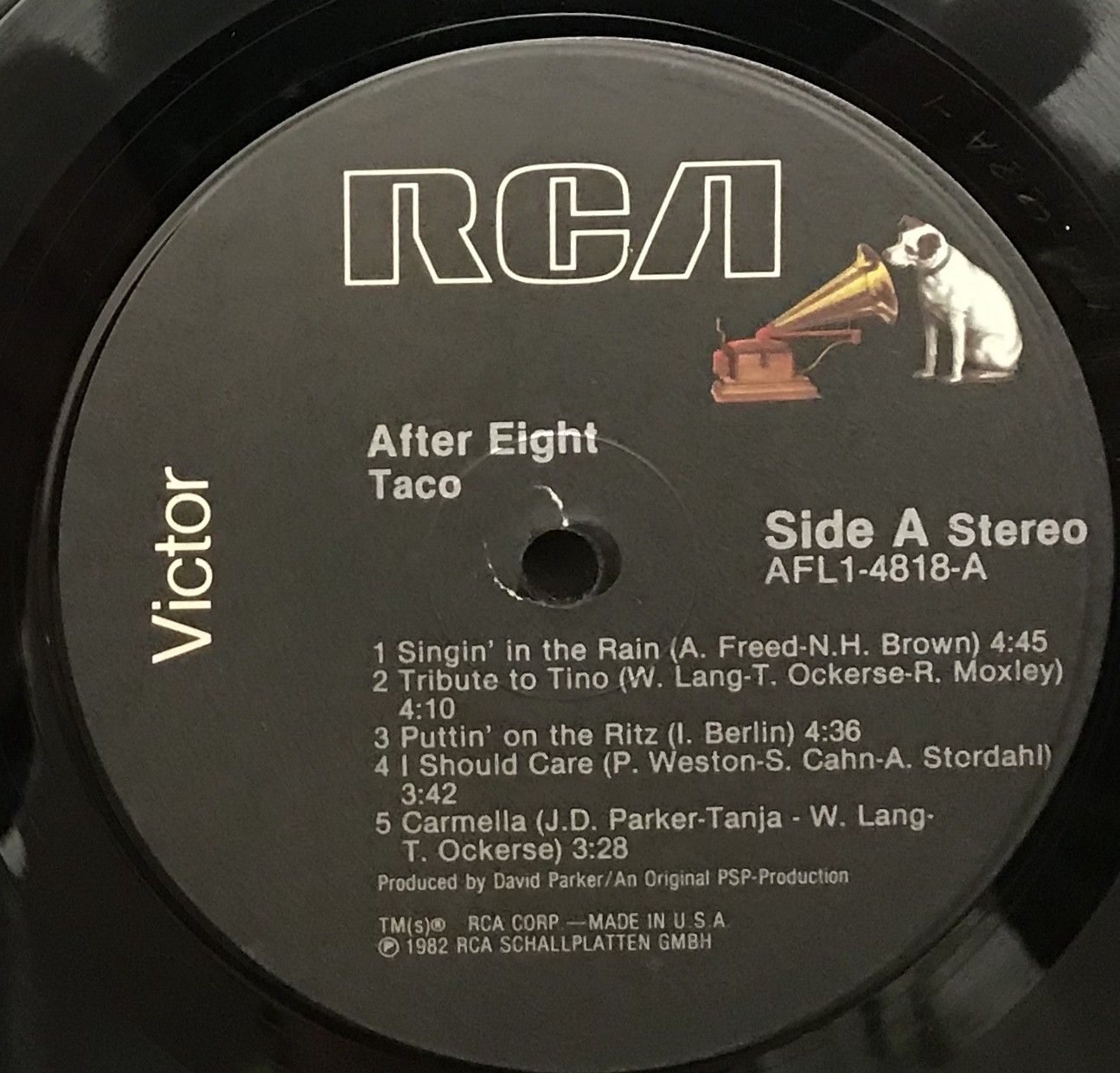 TACO "After Eight" Vinyl LP - 1982 RCA Victor AFL1-4818 VG+ / VG++ | eBay