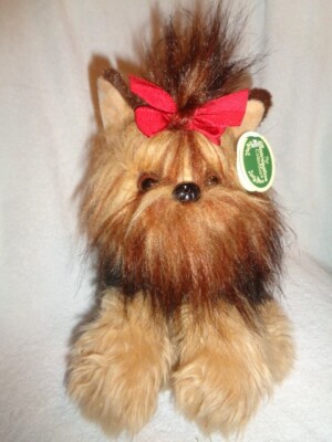 Dog Yorkshire Terrier Chewie 10” Bearington Plush Brown Yorkie Stuffed ...