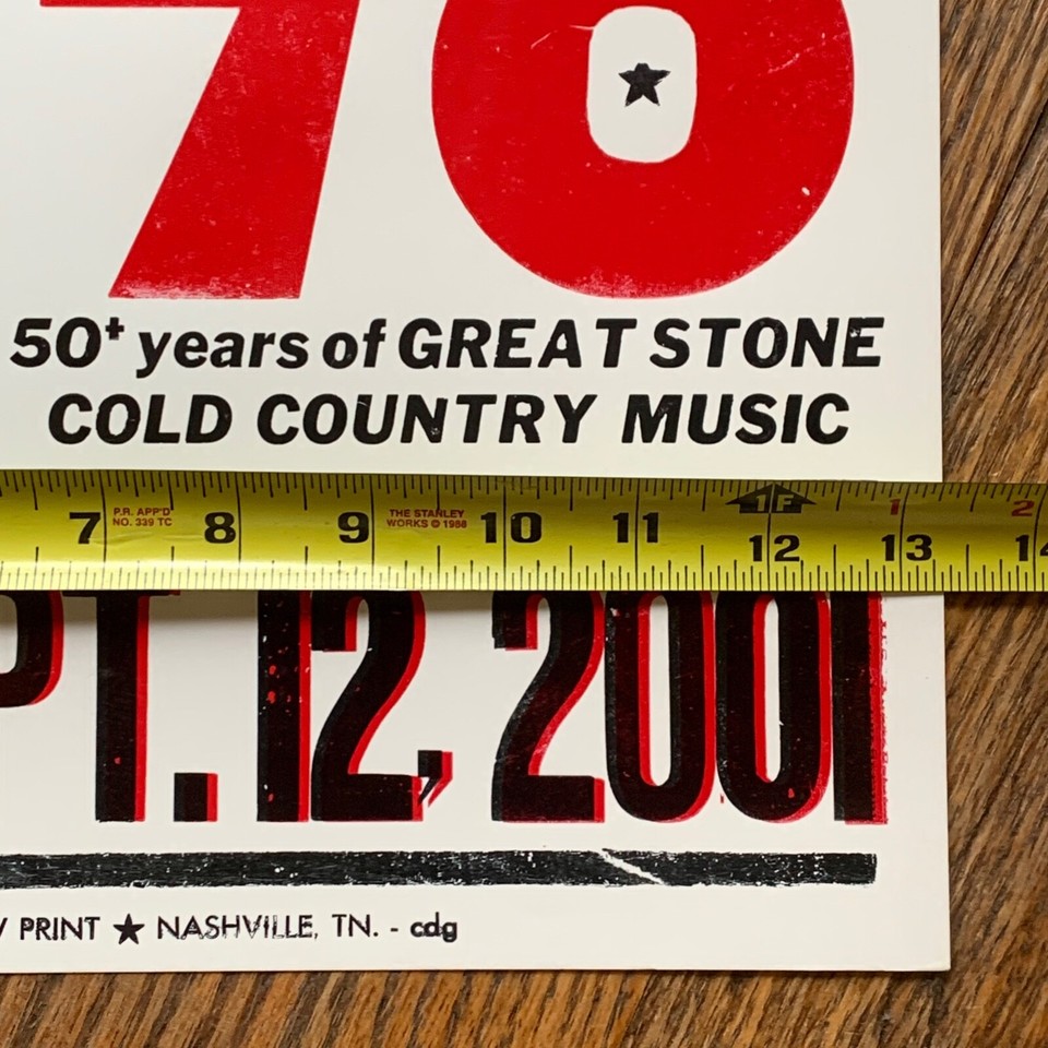 GEORGE JONES 70th Birthday Hatch Show Print Poster Bandit Records c ...