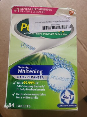 Polident Overnight Whitening Denture Cleanser Tablets, 84 Ct | eBay