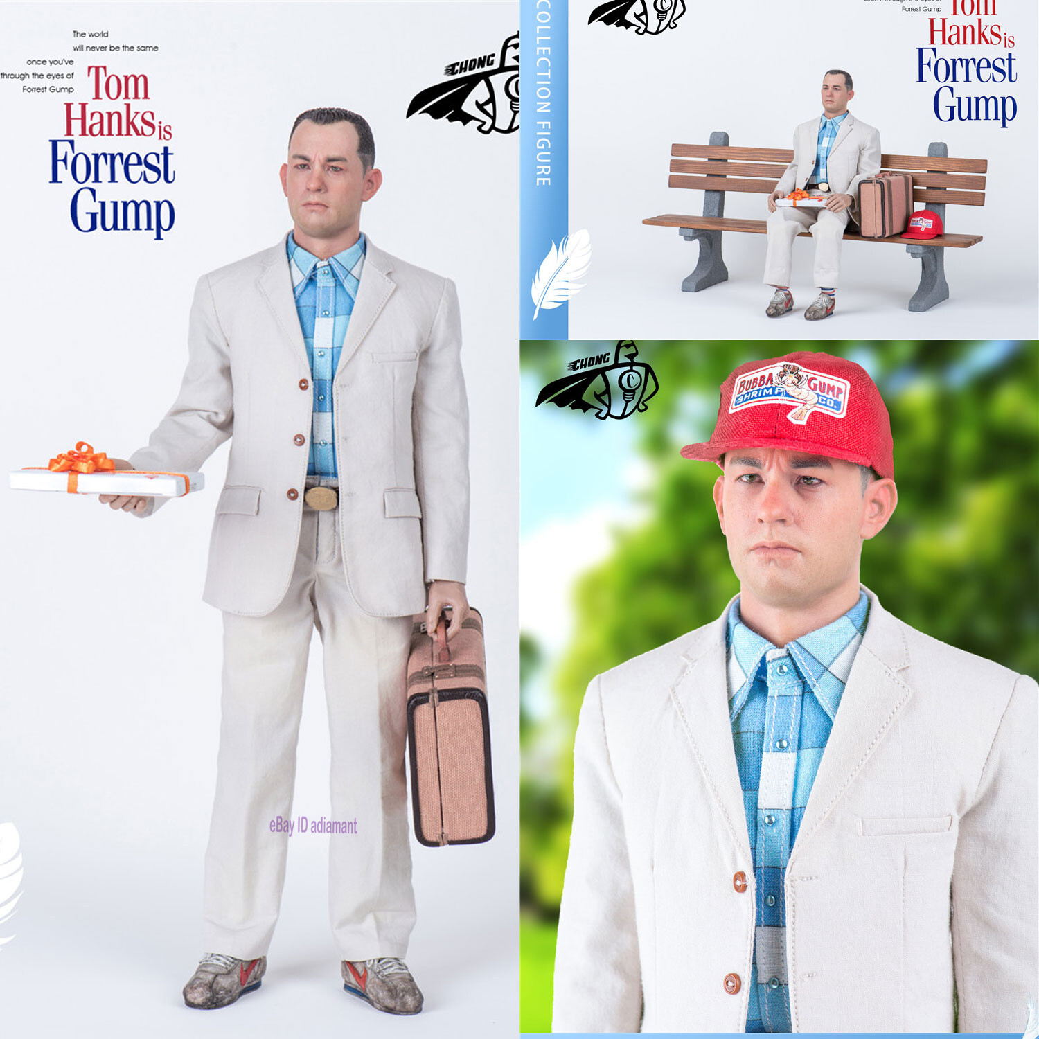 CHONG Forrest Gump Tom Hanks 1/6 Scale Action Figure In Stock Set Body ...