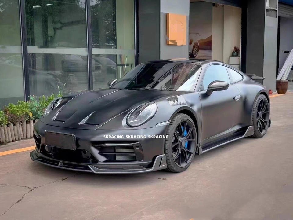 For Porsche Carrera 911 992 Front Bumper Hood Side Fenders Cover Carbon ...